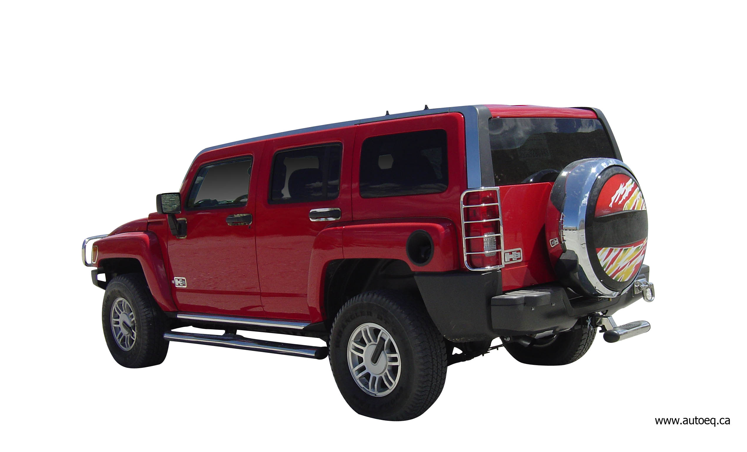 4" Oval Straight Side Step Bar | Hummer H3 | Auto EQ - SUV and Pickup ...